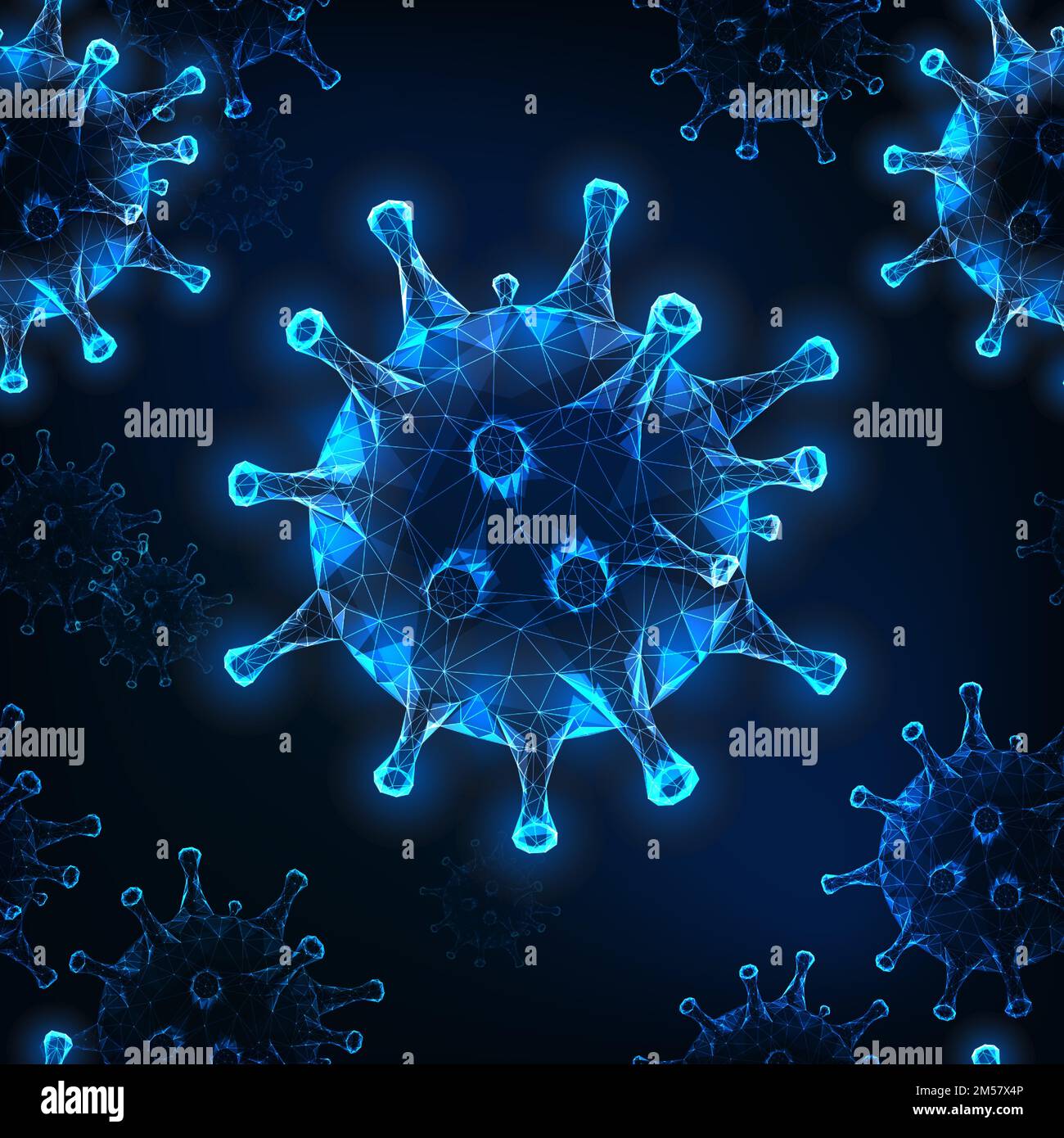 Futuristic Coronavirus 2019-nCoV, Covid-19 seamless pattern with ...
