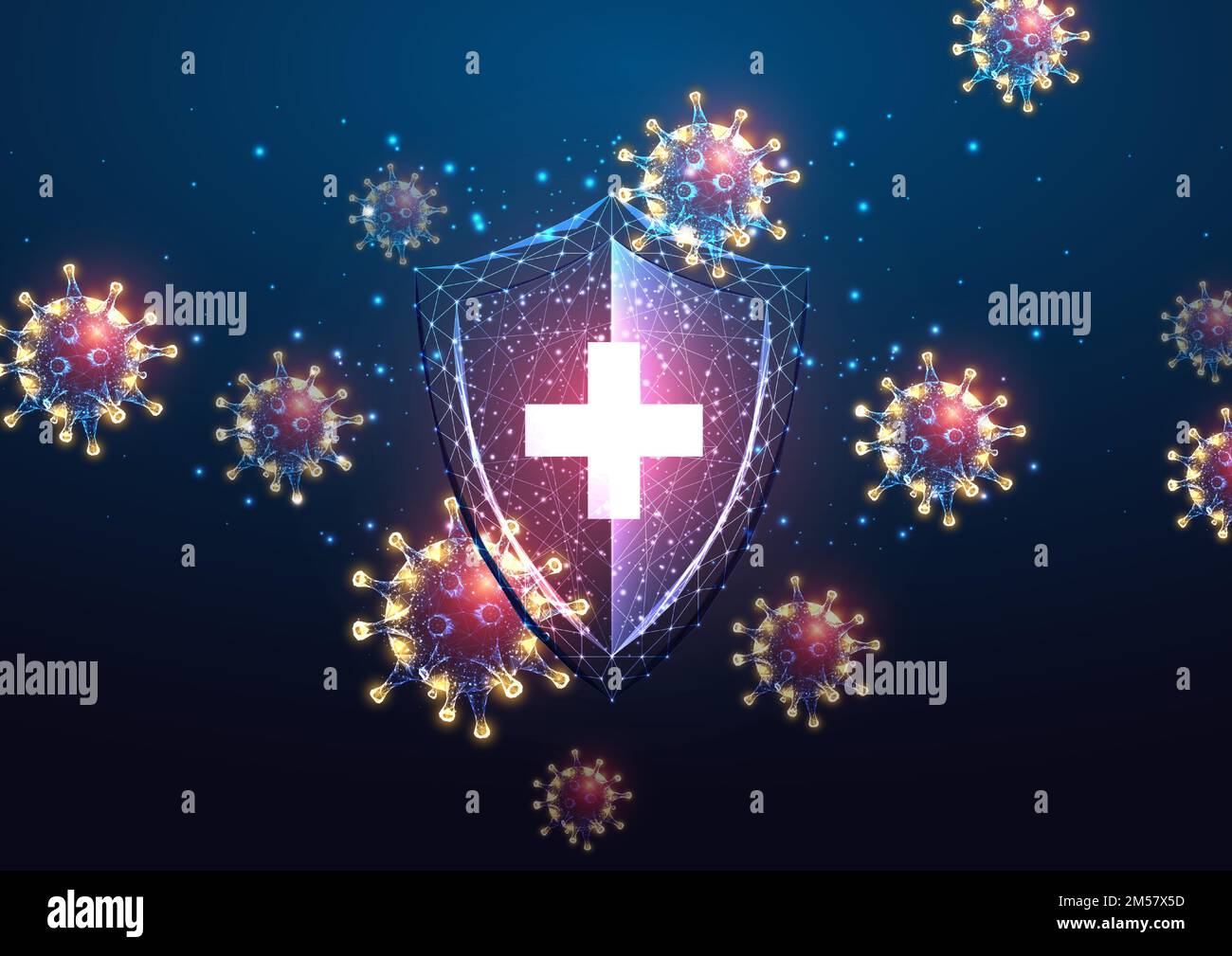 Futuristic immune system protection from coronavirus Covid-19 disease ...