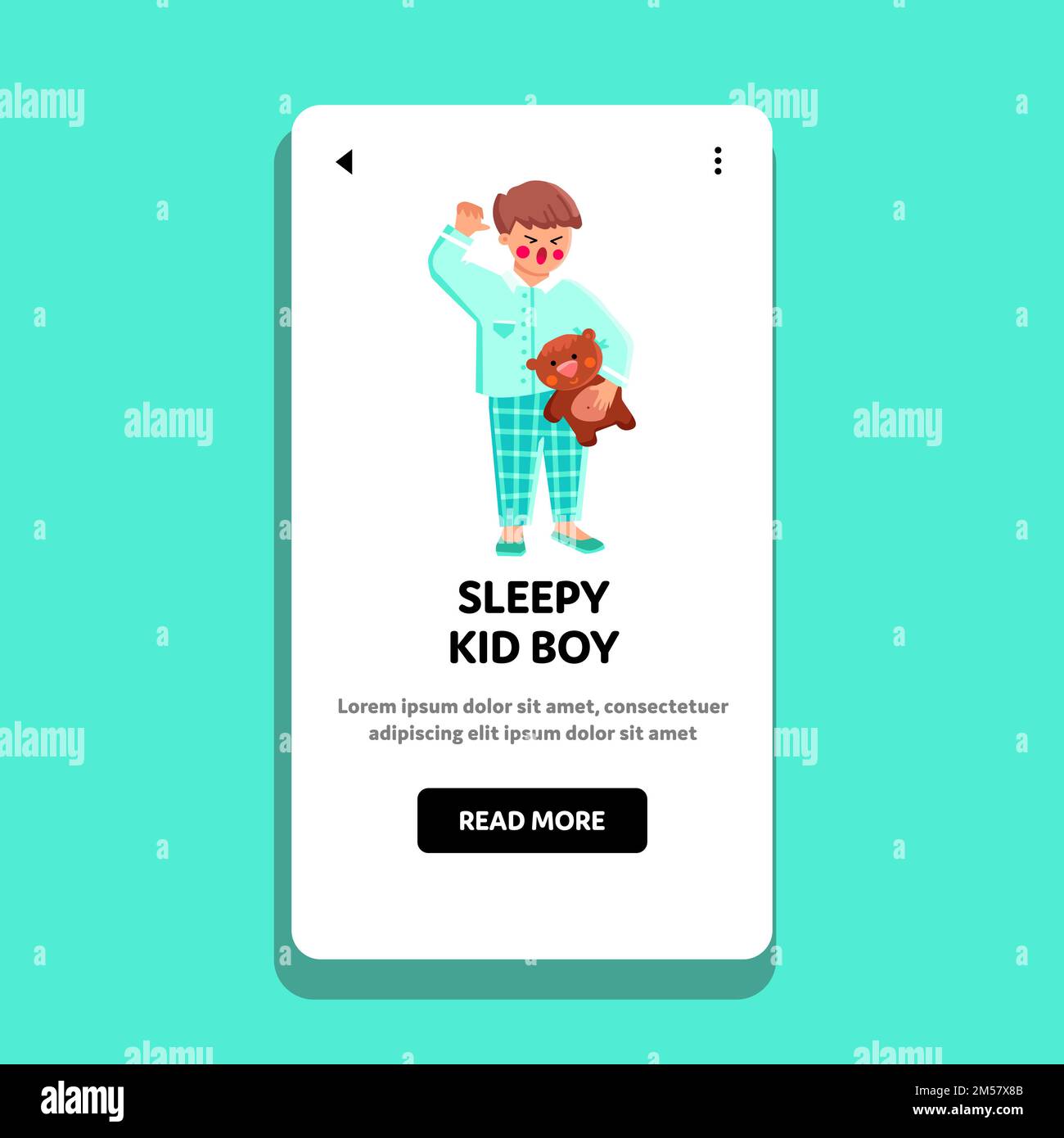 sleepy kid boy vector Stock Vector Image & Art - Alamy