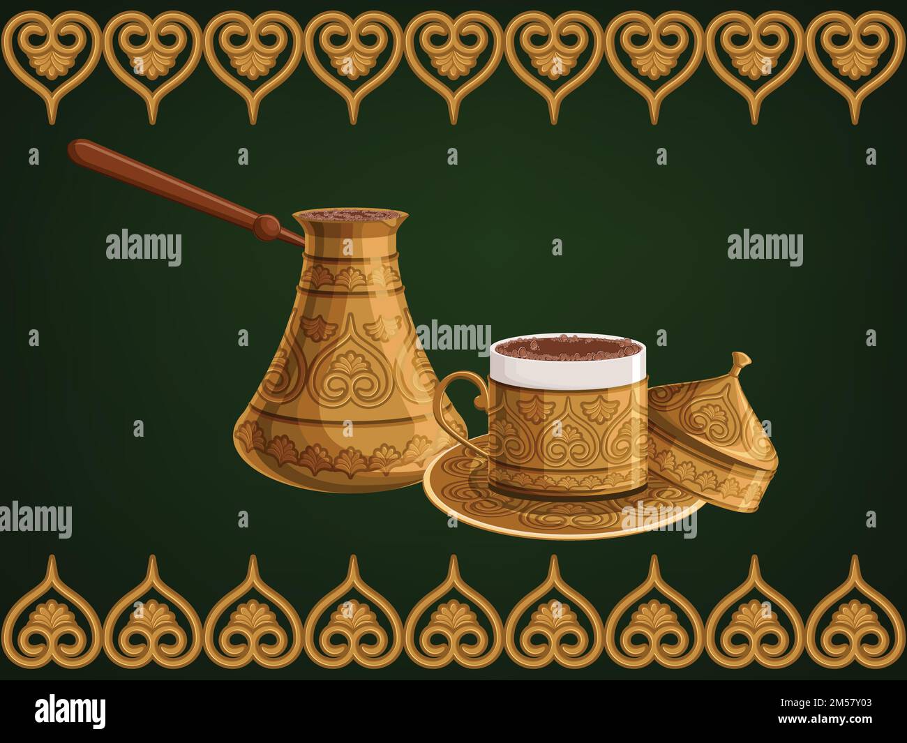Bronze coffee pot Stock Vector Images - Alamy