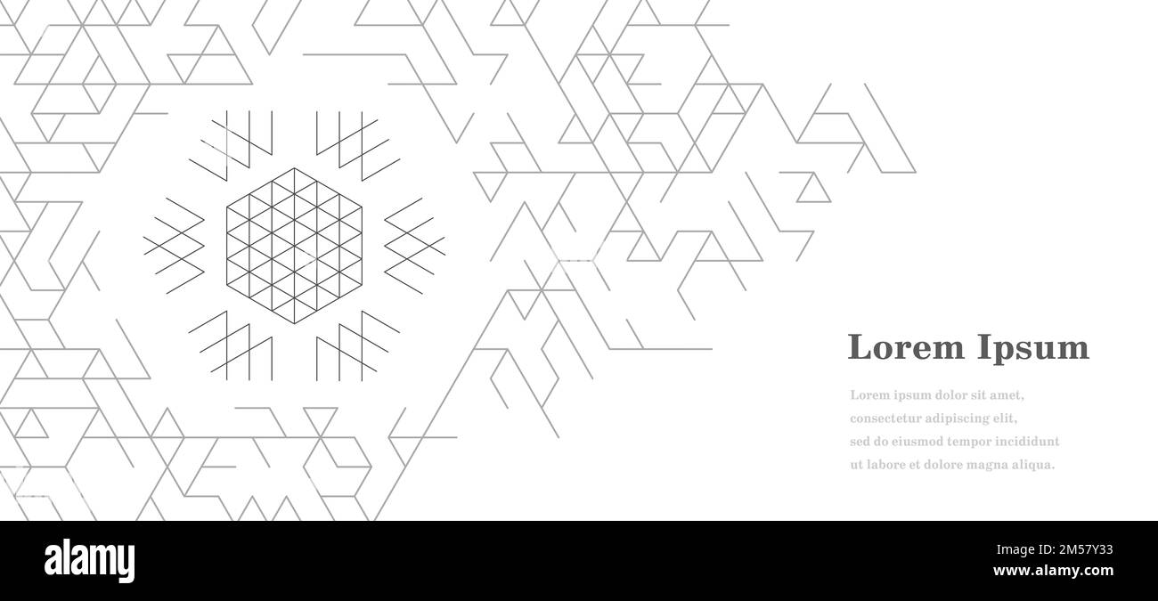 abstract black white hexagon, ai artificial intelligence, geometric ...