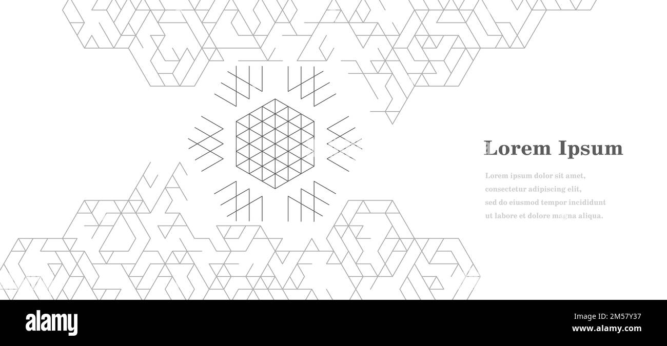 abstract black white hexagon, ai artificial intelligence, geometric ...