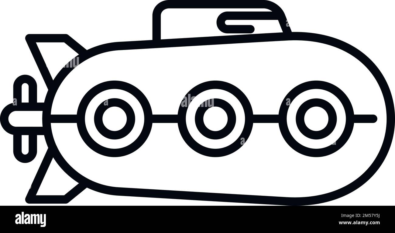 Old submarine icon outline vector. Sea ship. Marine vehicle Stock ...