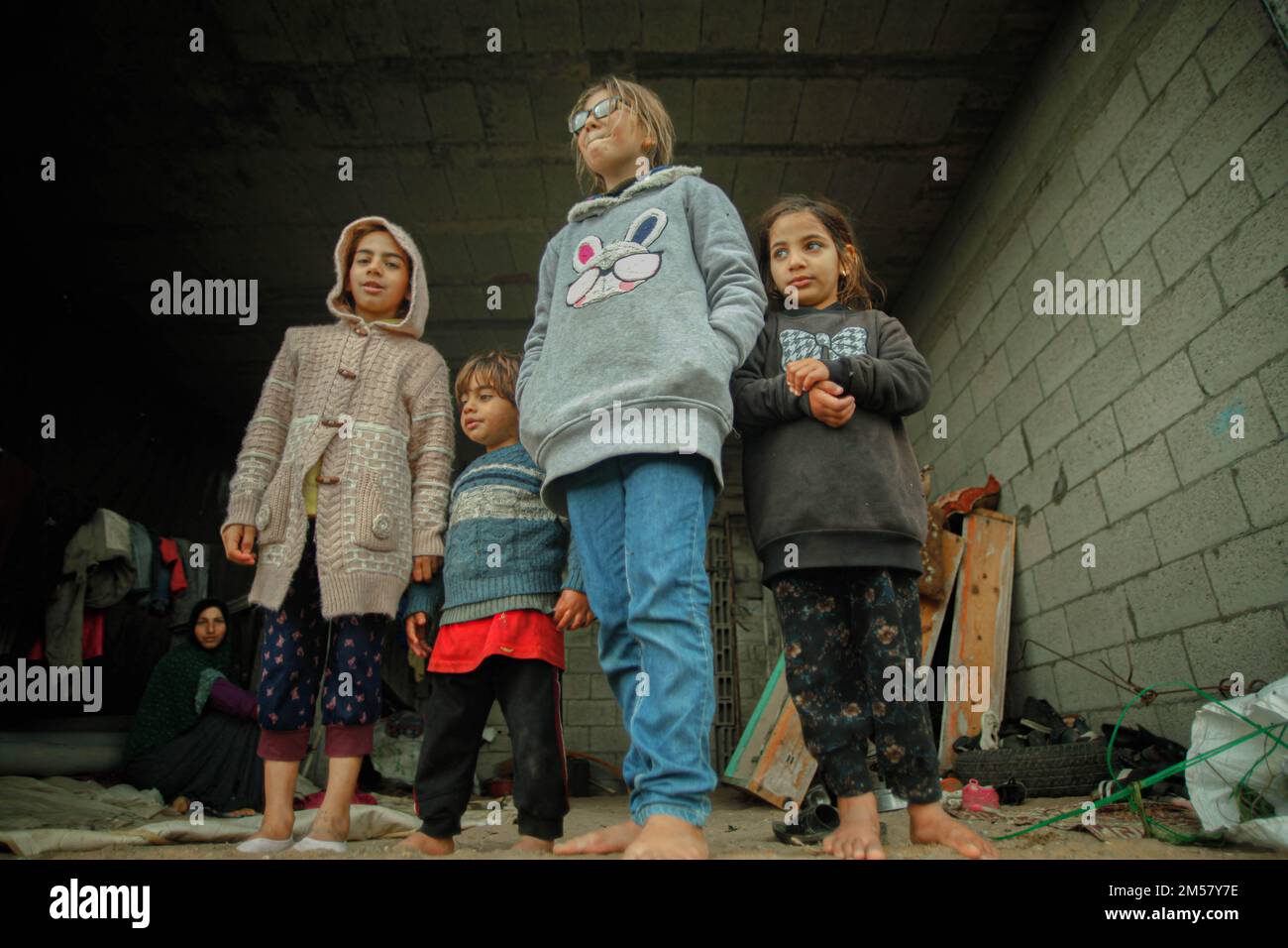 Cold Weather In Palestinian Slums of Beit Lahia, Gaza, Palestine on ...