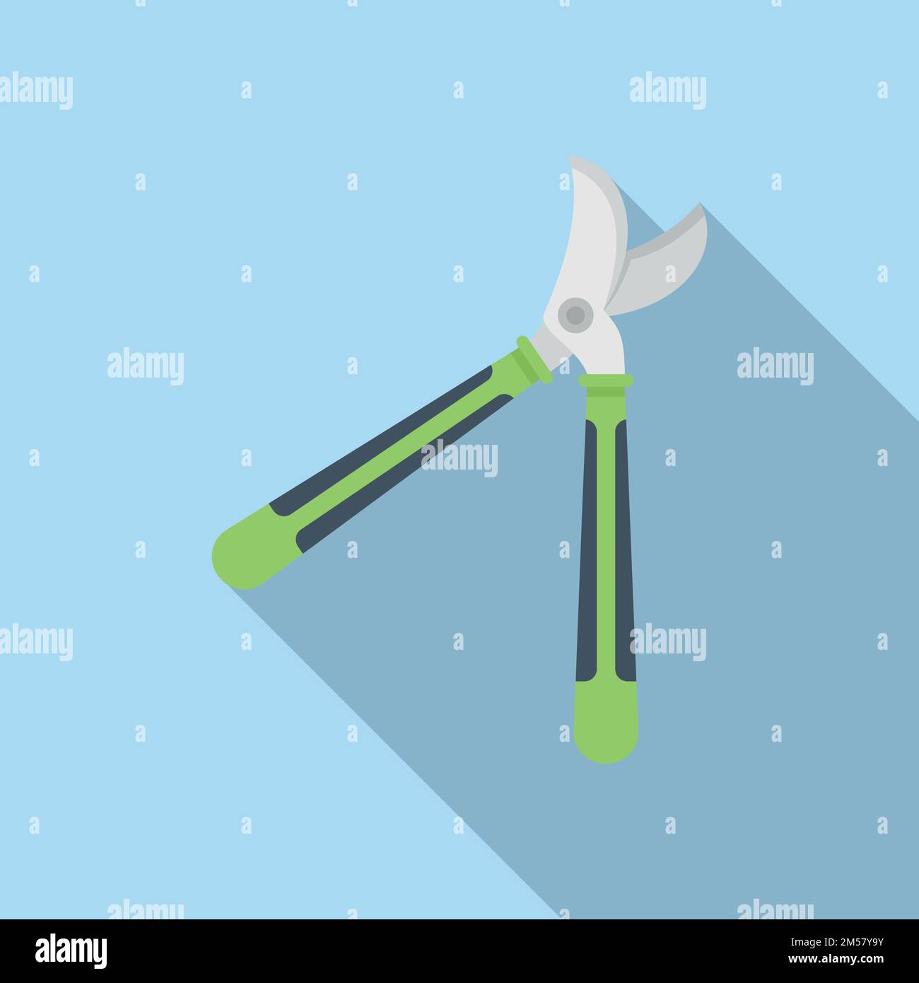 Garden secateur icon flat vector. Shears pruning. Work blade Stock ...