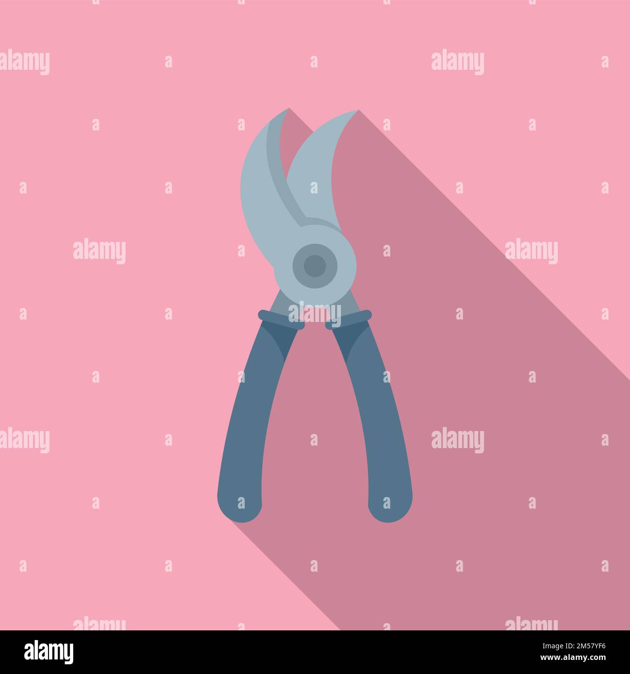 Secateur cutter icon flat vector. Garden work. Hand blade Stock Vector ...