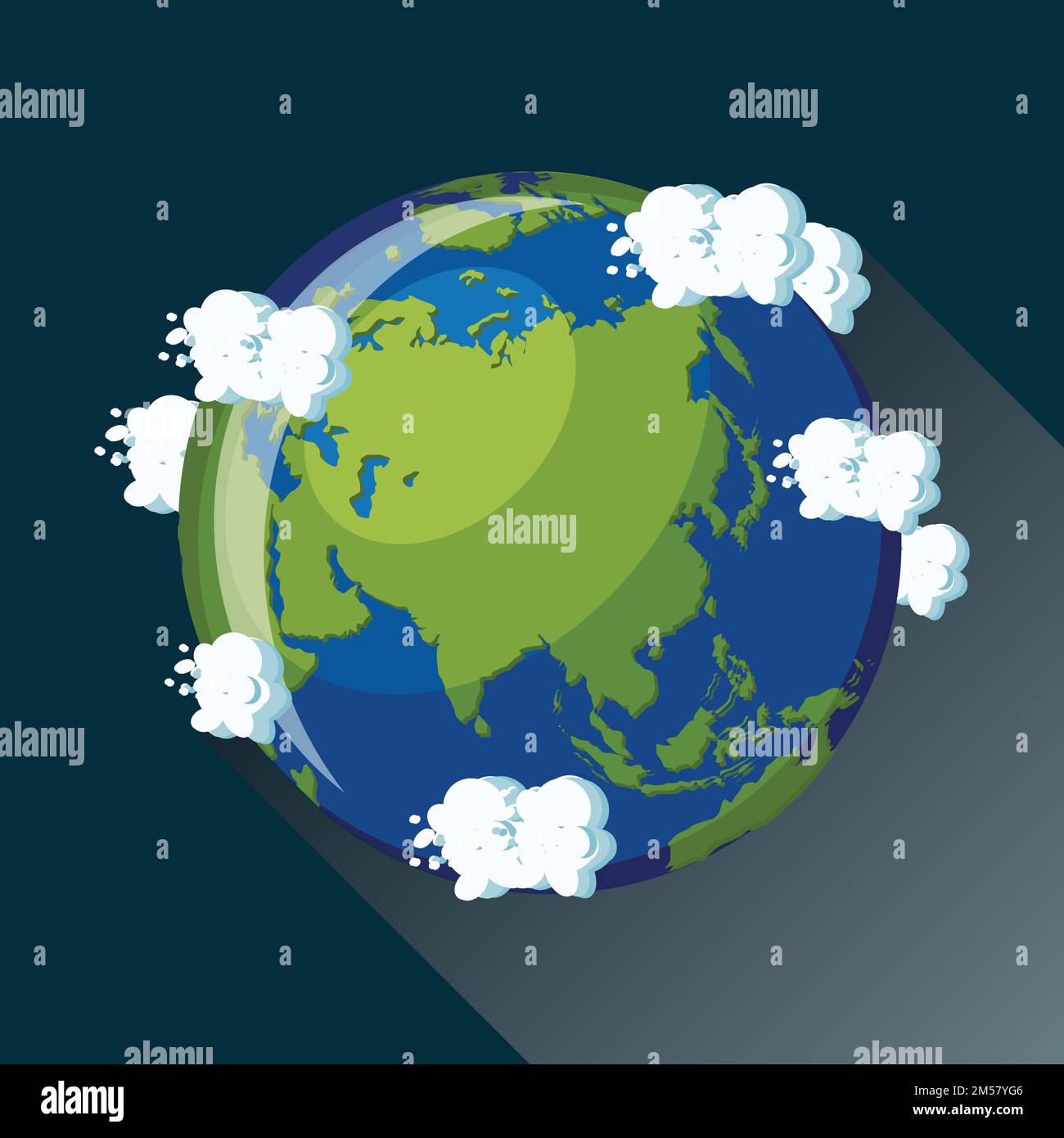 Asia map on planet Earth, view from space. Asia globe icon. Planet ... Asia map on planet Earth, view from space. Asia globe icon. Planet ...