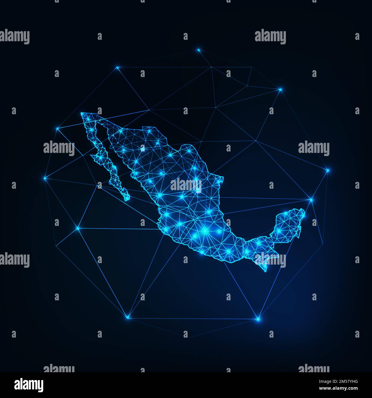 Mexico map outline hi-res stock photography and images - Alamy