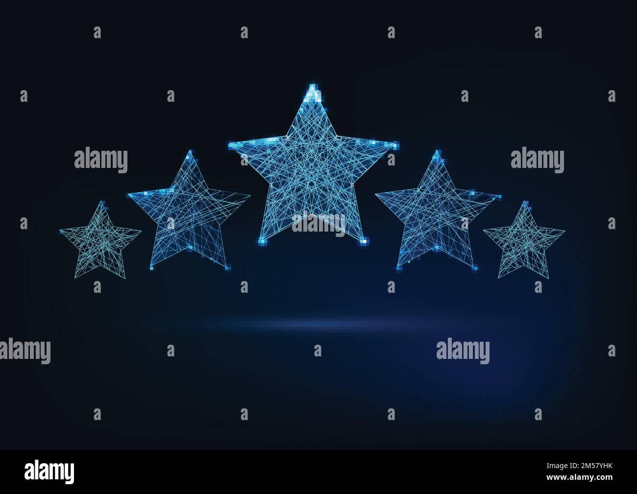 Five stars rating, luxury service, client satisfaction concept ...