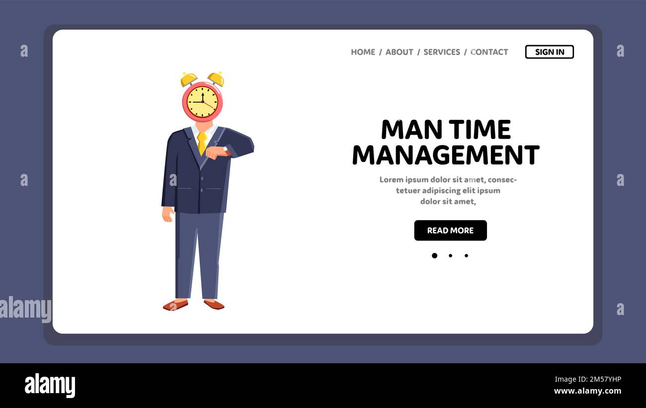 man time management vector Stock Vector Image & Art - Alamy