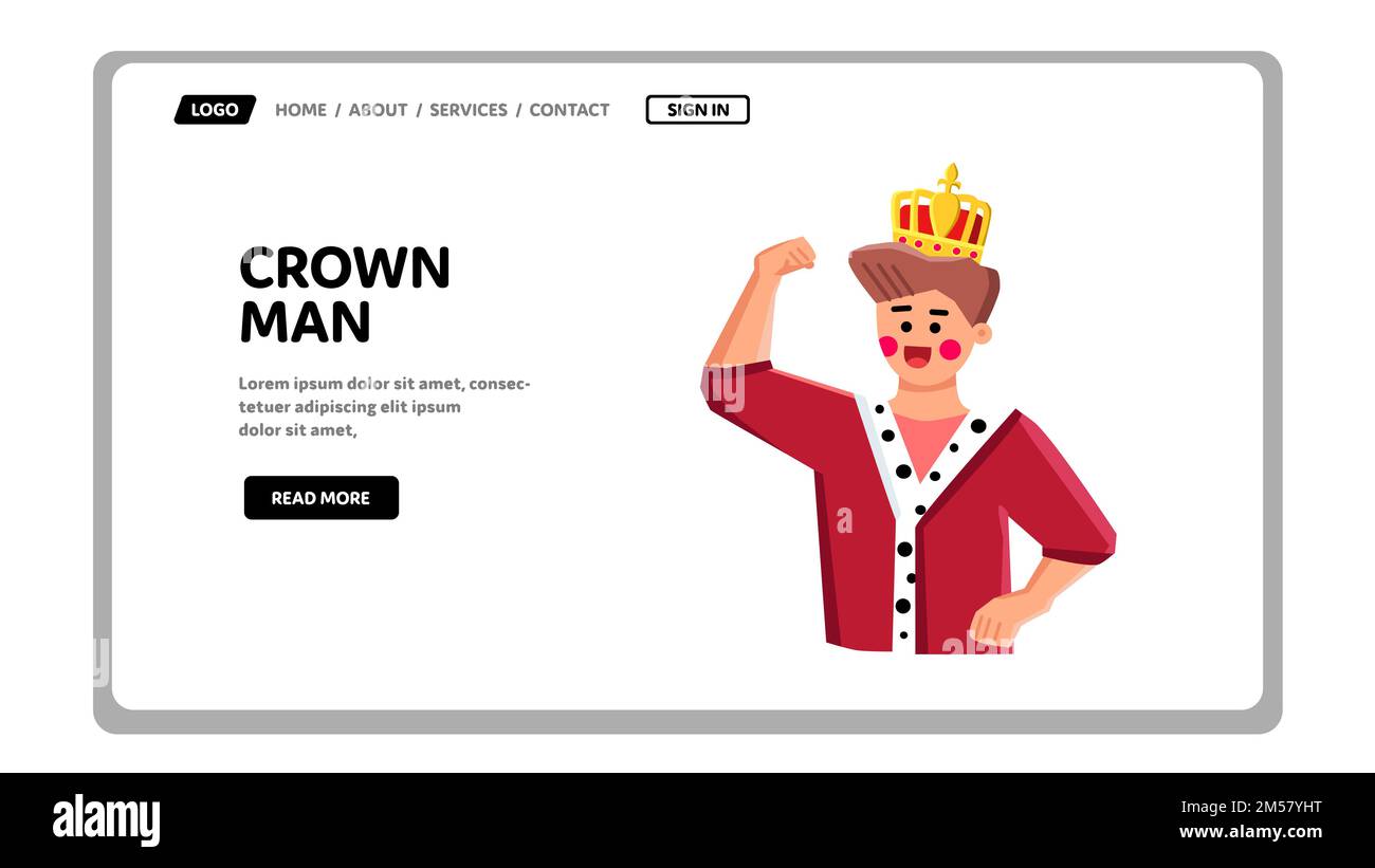 crown man vector Stock Vector Image & Art - Alamy