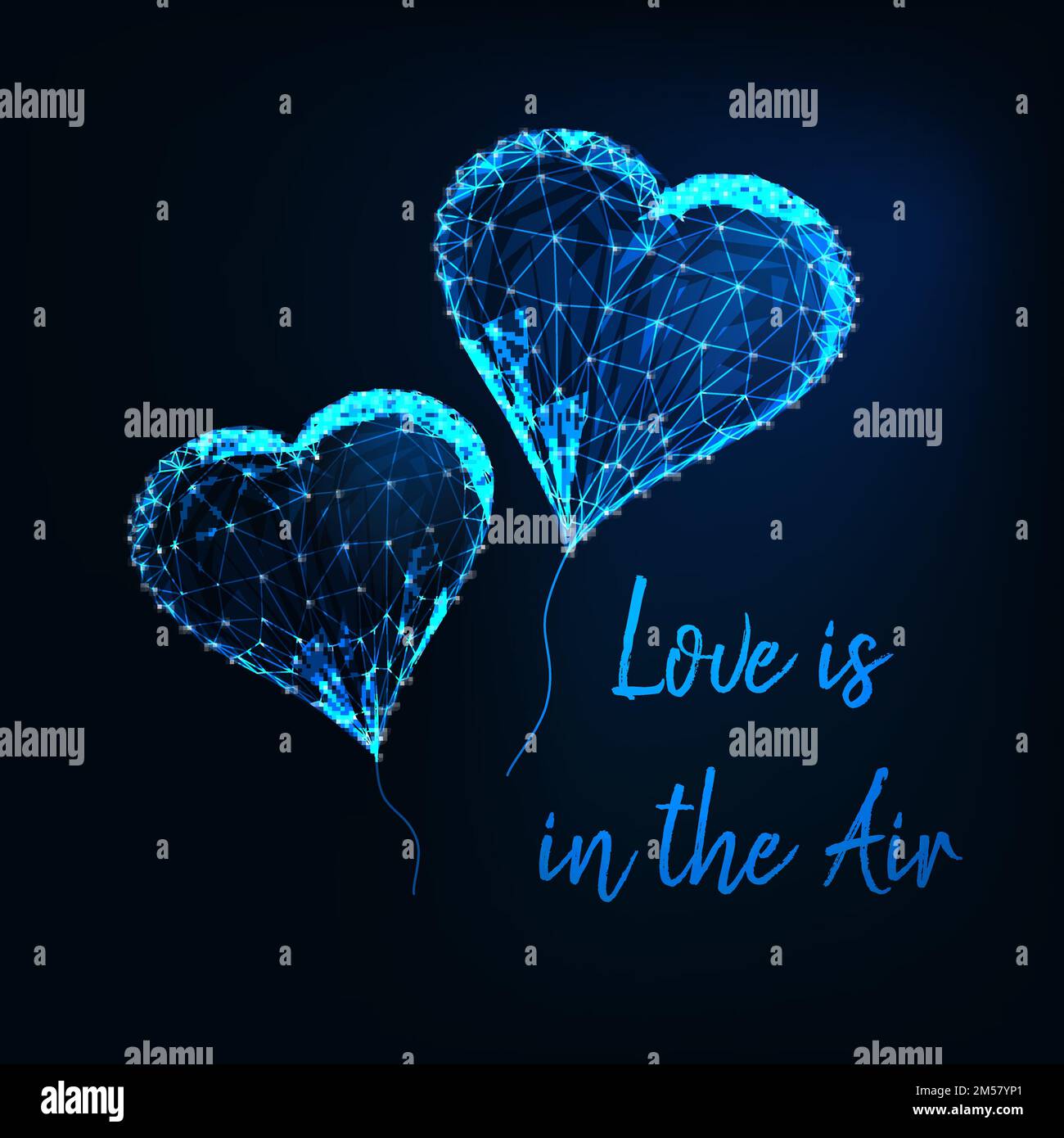 Wireframe heart low poly Stock Vector Images - Alamy