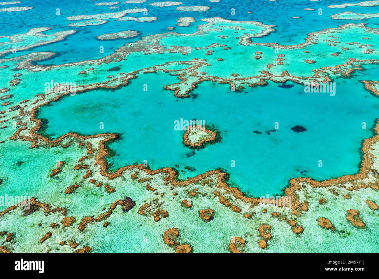 Heart Reef. Hardy reef. Great Barrier Reef. Queensland. Australia Stock ...