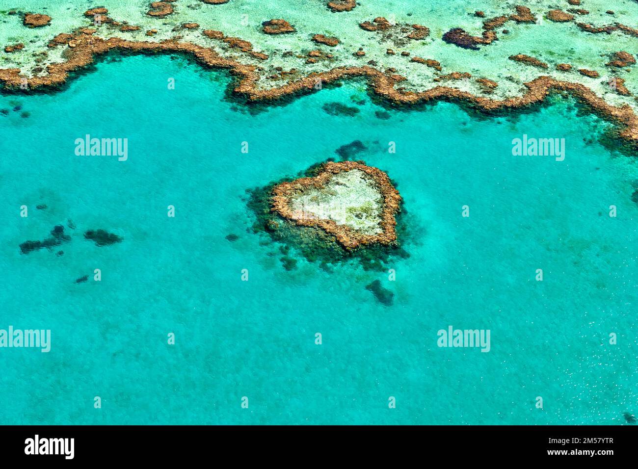 Aerial view of coral reef and atoll hi-res stock photography and images ...