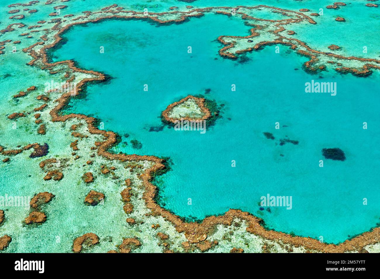 Heart Reef. Hardy reef. Great Barrier Reef. Queensland. Australia Stock ...