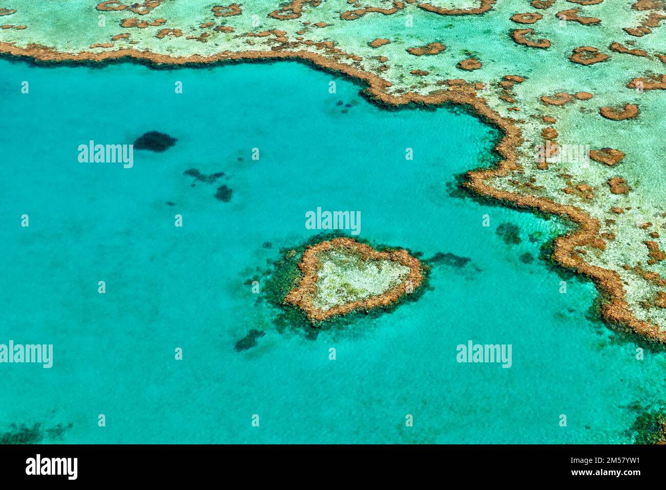 Heart Reef. Hardy reef. Great Barrier Reef. Queensland. Australia Stock ...