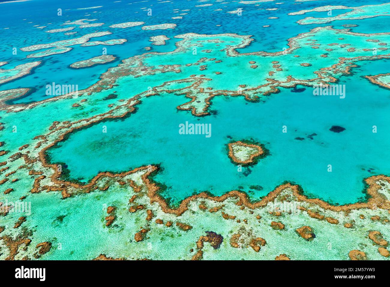 Heart Reef. Hardy reef. Great Barrier Reef. Queensland. Australia Stock ...