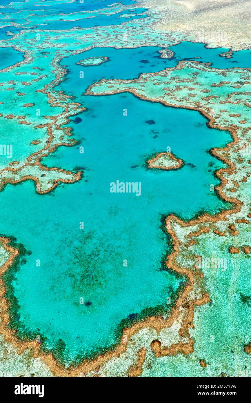 Heart Reef. Hardy reef. Great Barrier Reef. Queensland. Australia Stock ...