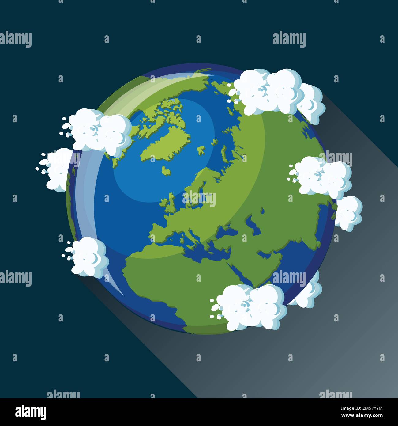 Home icon on earth Stock Vector Images - Alamy