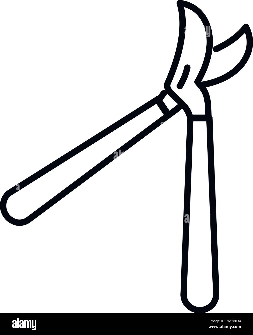 Garden secateur icon outline vector. Shears pruning. Work blade Stock ...