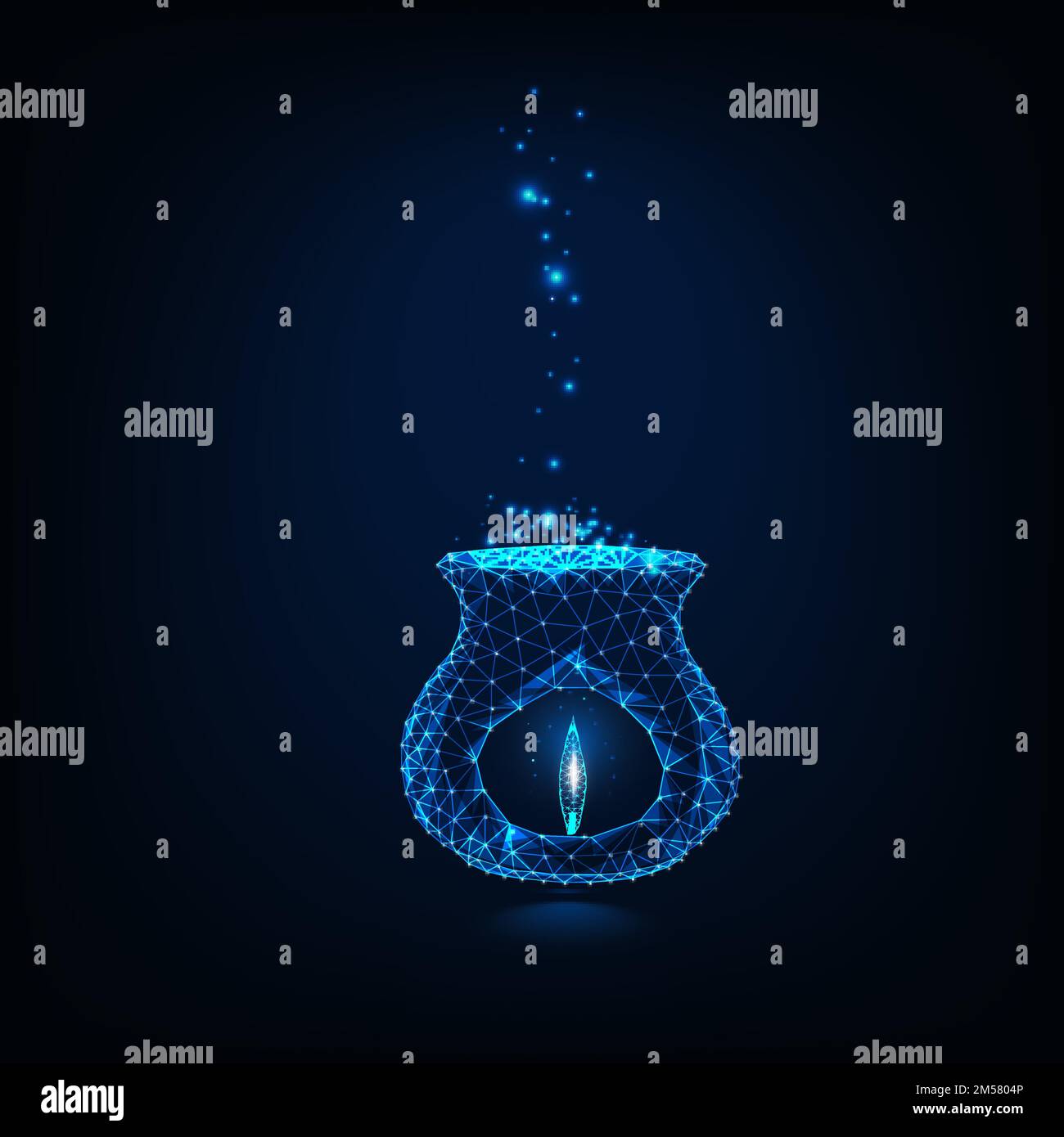 Burning star candle on Stock Vector Images - Alamy
