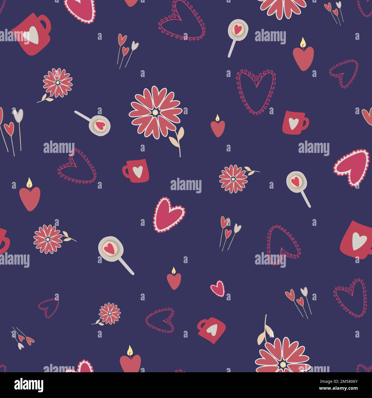 Purple heart flower Stock Vector Images - Alamy