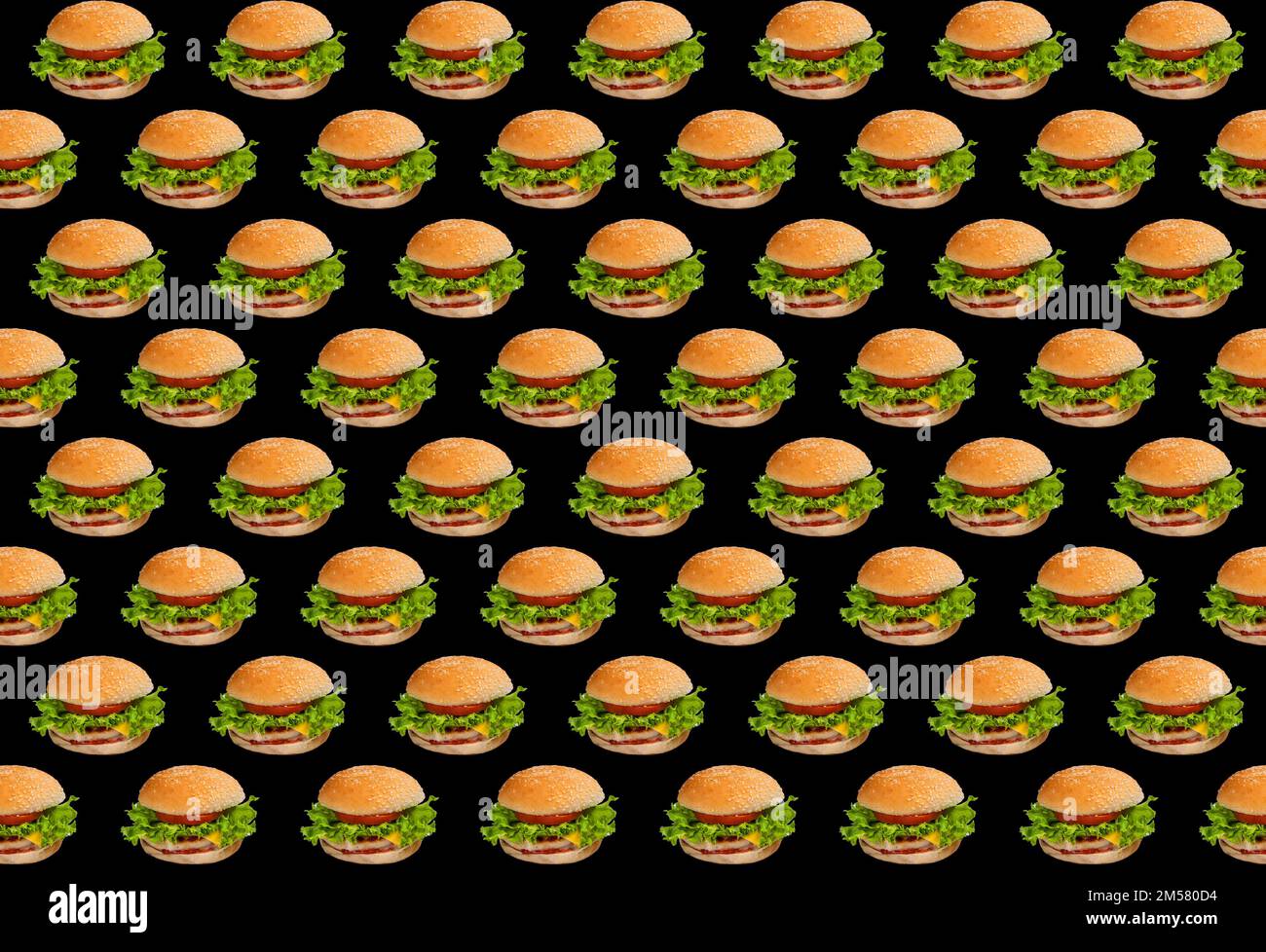 food pattern of repeated hamburgers or burgers or cheeseburgers on ...