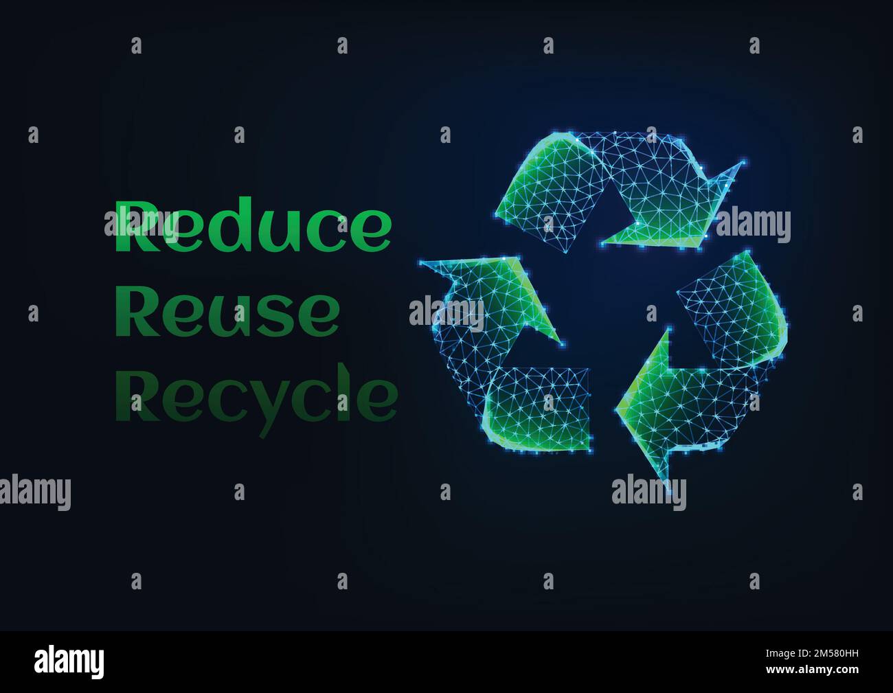 Reduce reuse recycle ecological banner template with green glowing low ... Reduce reuse recycle ecological banner template with green glowing low ...