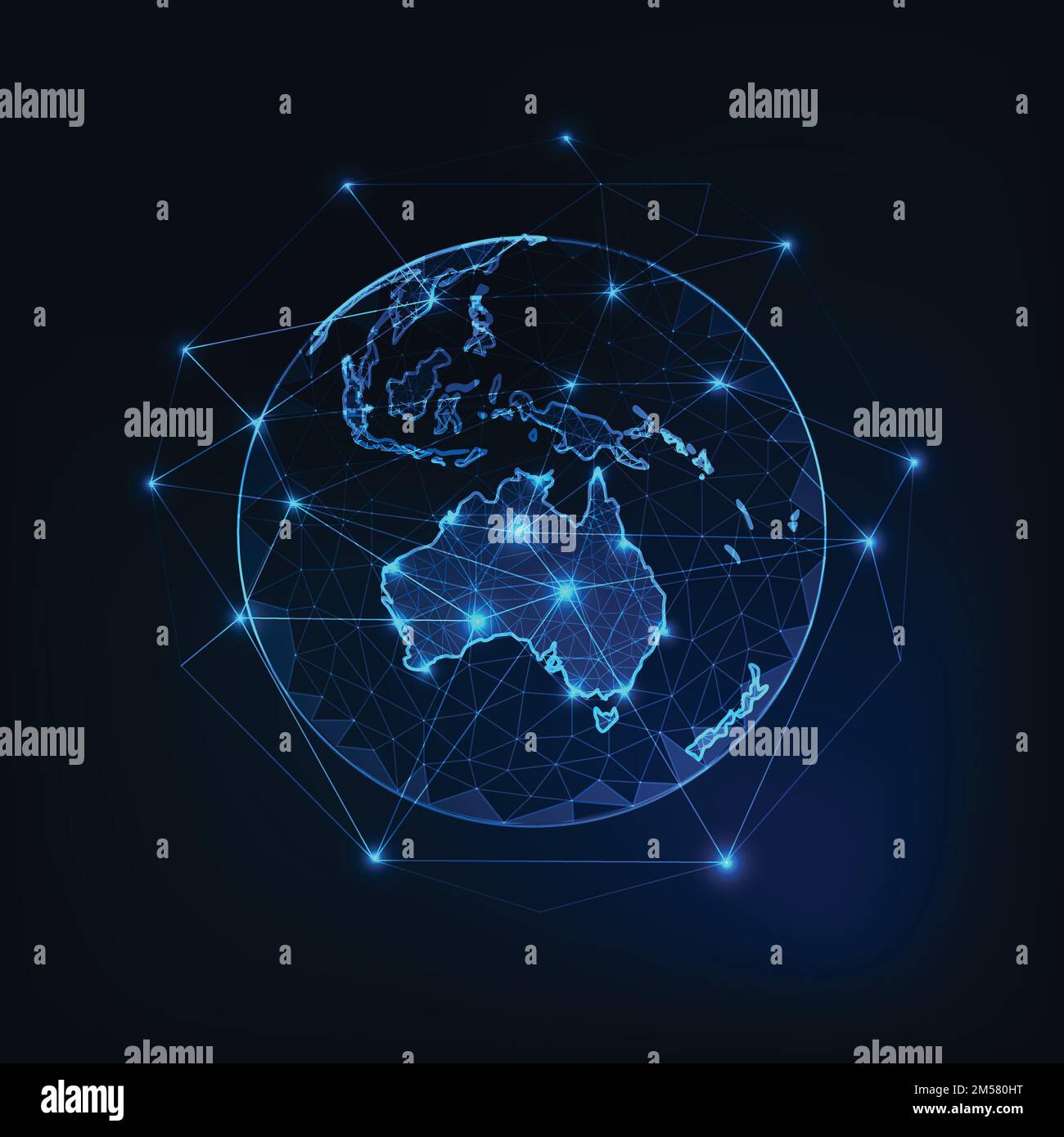 Australia map continent outline on planet Earth view from space ...