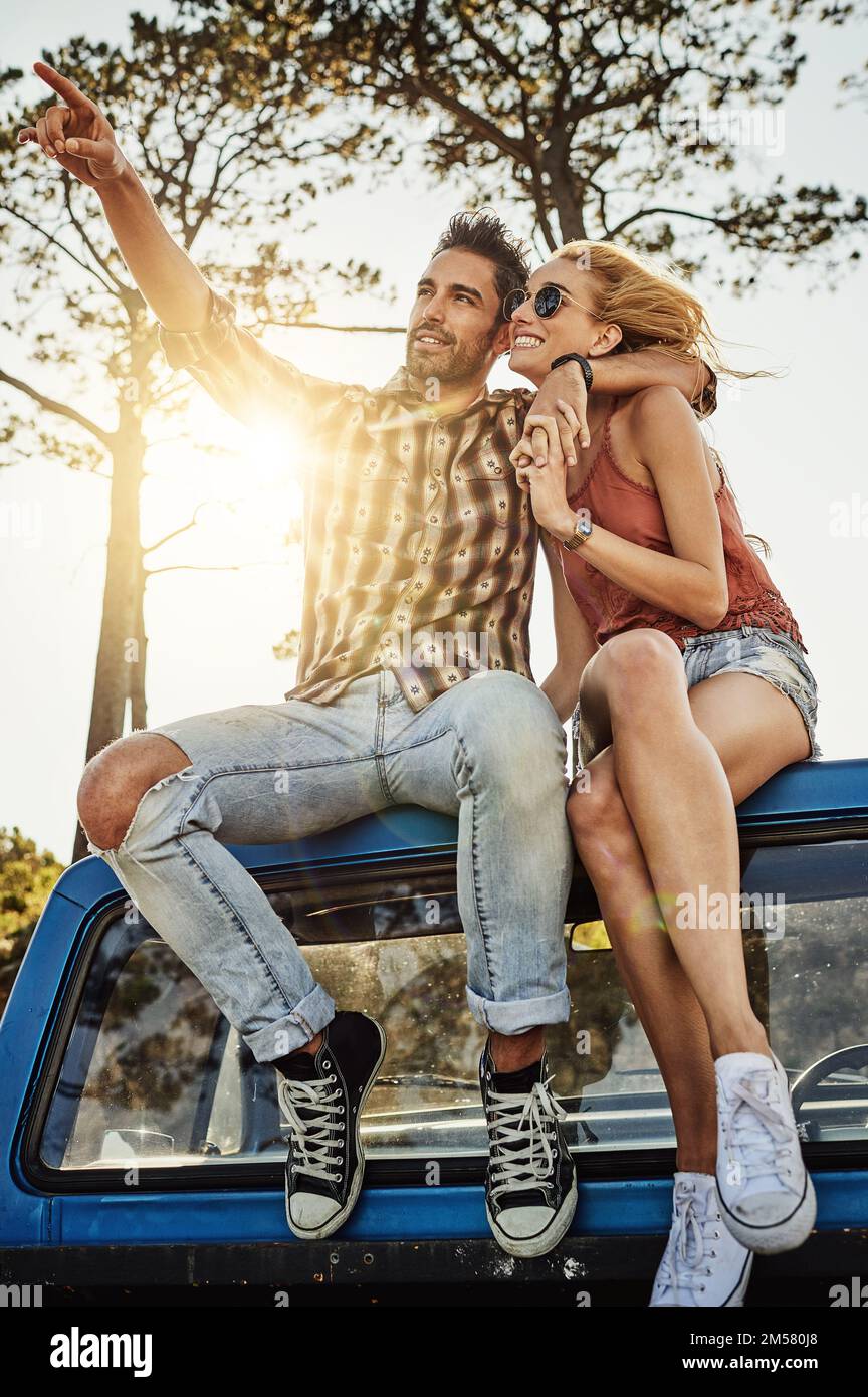 Theres so much I want to show you. an affectionate couple pulling over ...