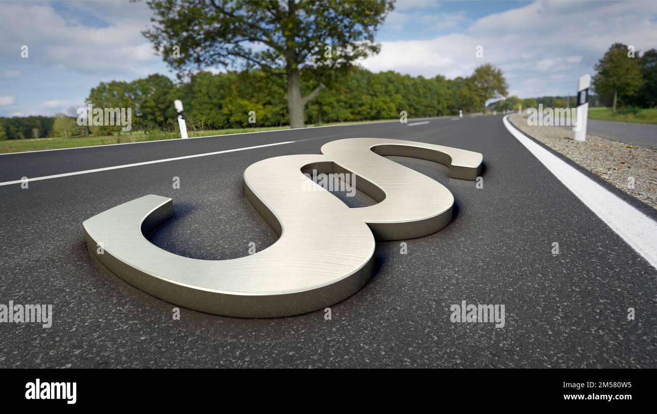 Paragraph symbol on the road Stock Photo - Alamy