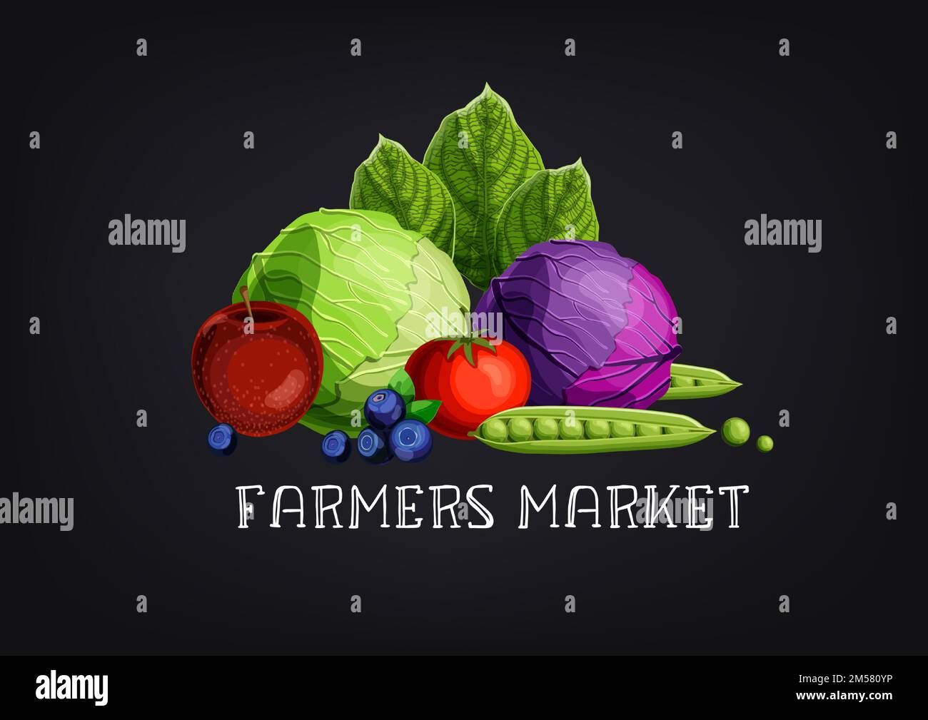 Locally grown vegetables fruits local Stock Vector Images - Alamy