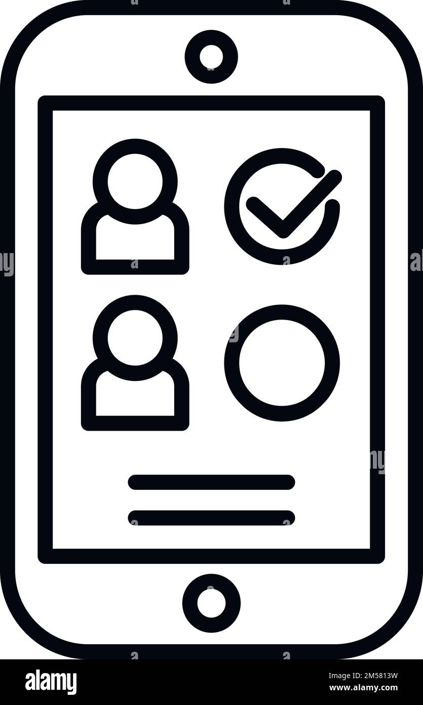Phone democracy icon outline hi-res stock photography and images - Alamy