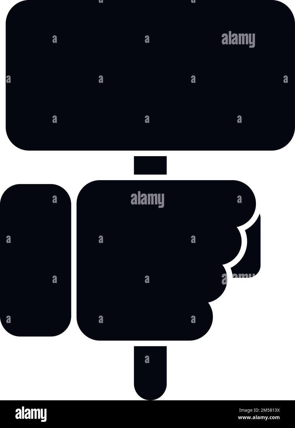 Handle election banner icon simple vector. Ballot box. Social decision ...