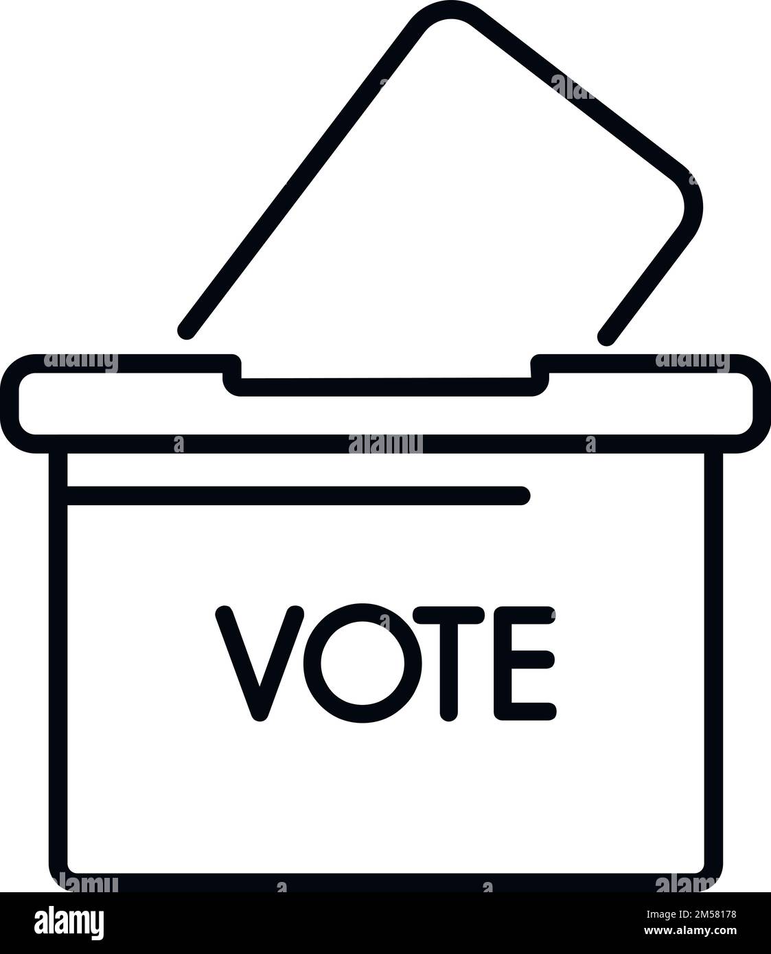 Ballot box icon outline vector. Social vote. People survey Stock Vector ...