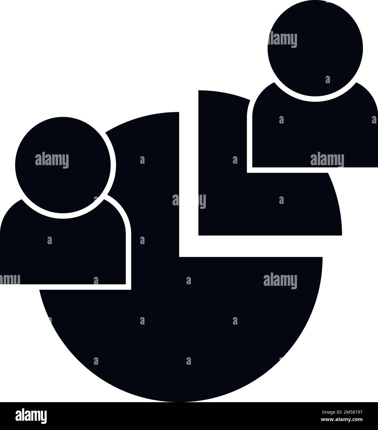 Candidate pie chart icon simple vector. Democracy vote. Poll ballot ...