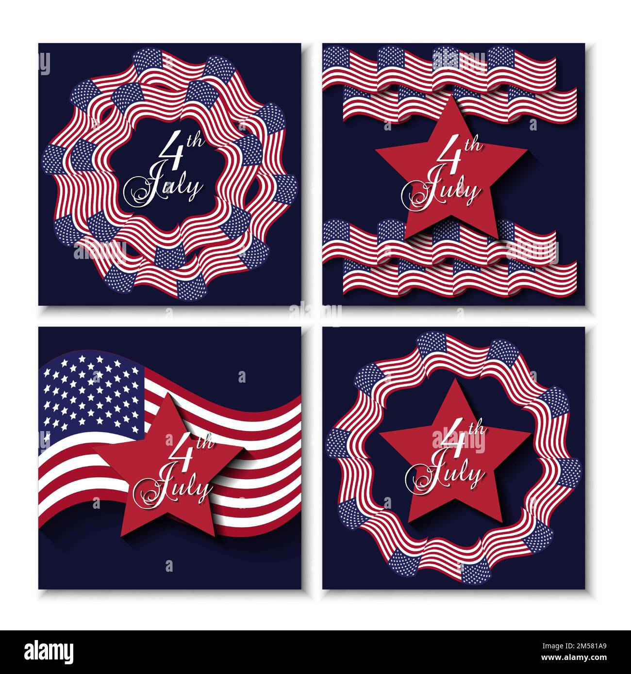 Set of posters to Independence Day, United States of America , July 4th ...