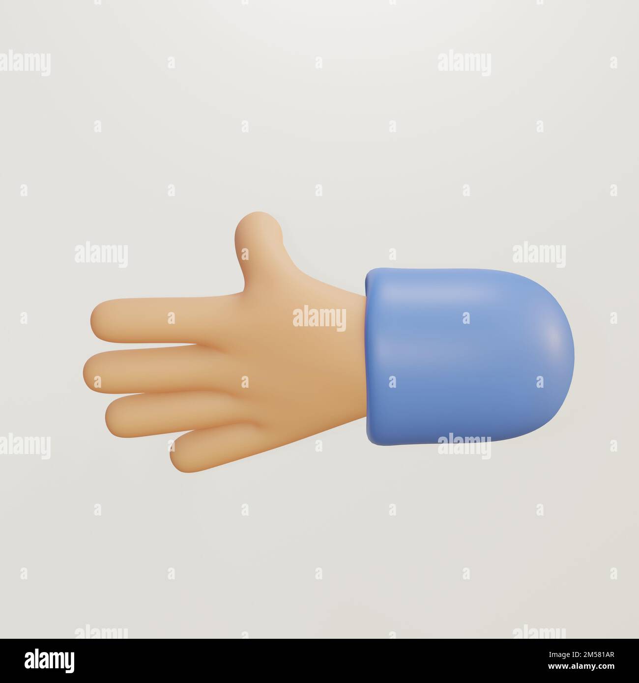 palm gesture simple 3d illustration image, simple object feel cartoon ...