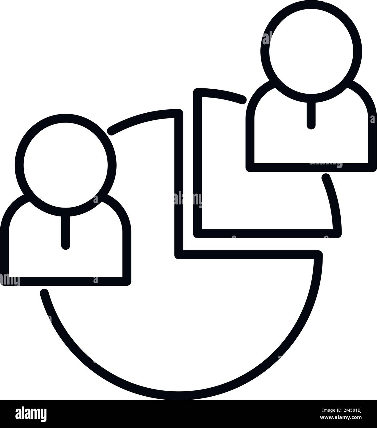 Candidate pie chart icon outline vector. Democracy vote. Poll ballot ...