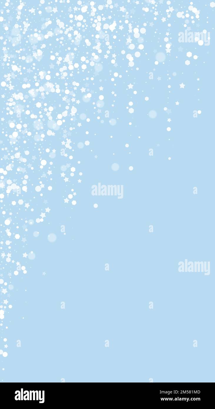 Beautiful snowfall christmas background. Subtle flying snow flakes and ...