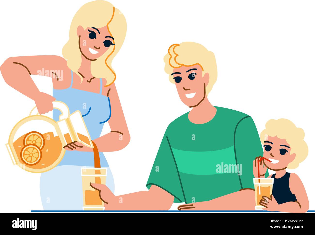 family juice vector Stock Vector Image & Art - Alamy