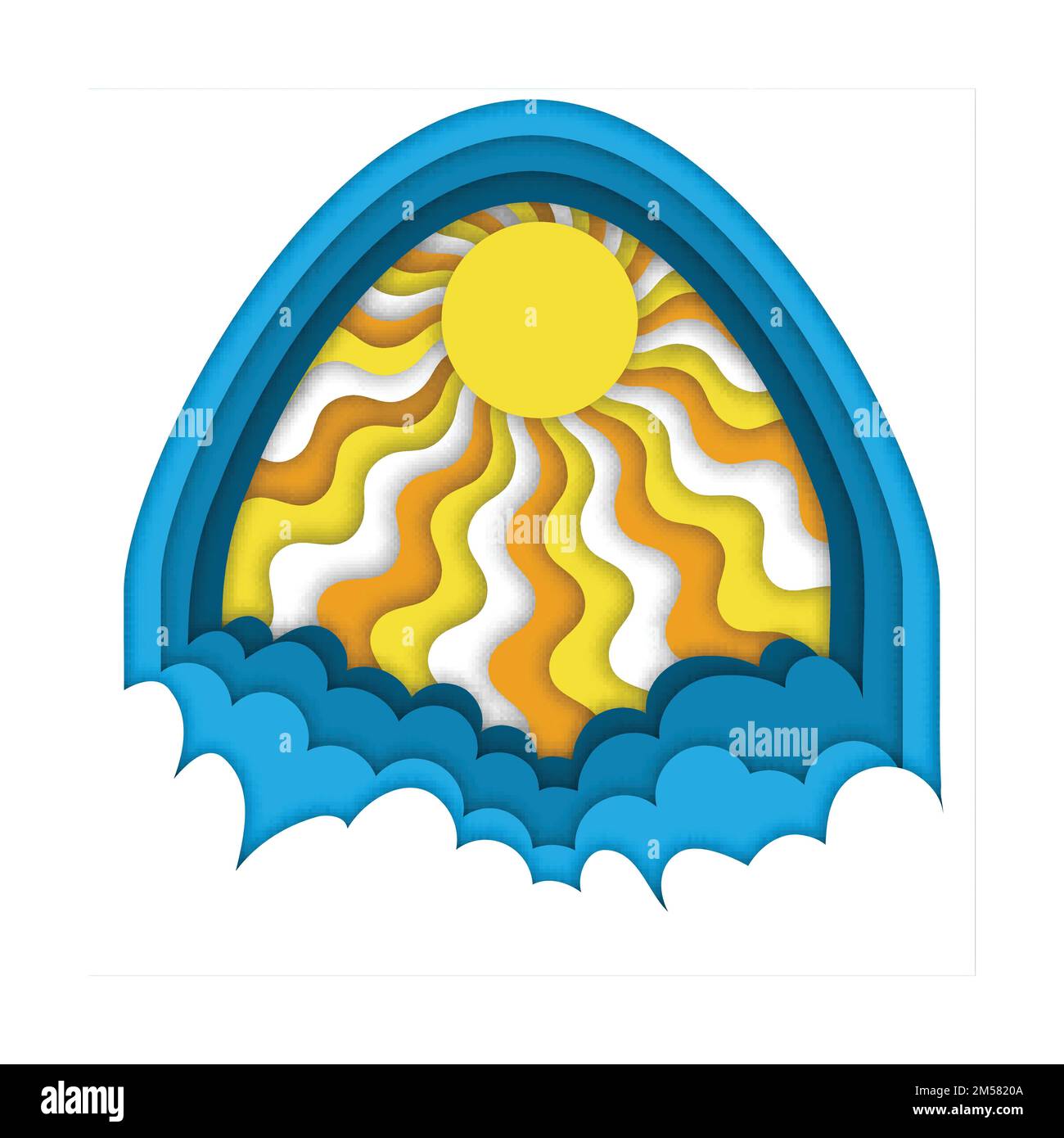 Beautiful sunrise above clouds Cut Out Stock Images & Pictures - Alamy