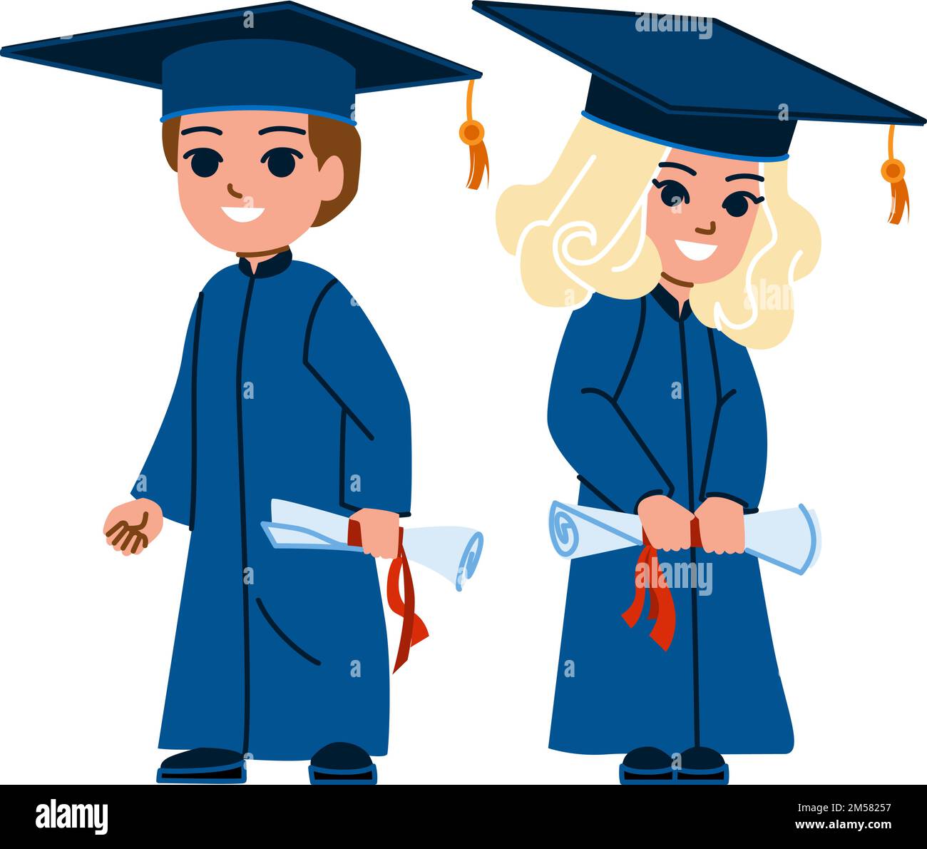 graduation kid vector Stock Vector Image & Art - Alamy