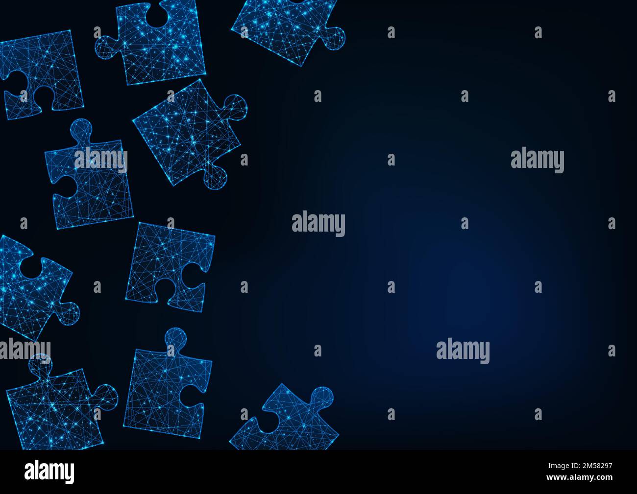 Neon Puzzle Piece Background