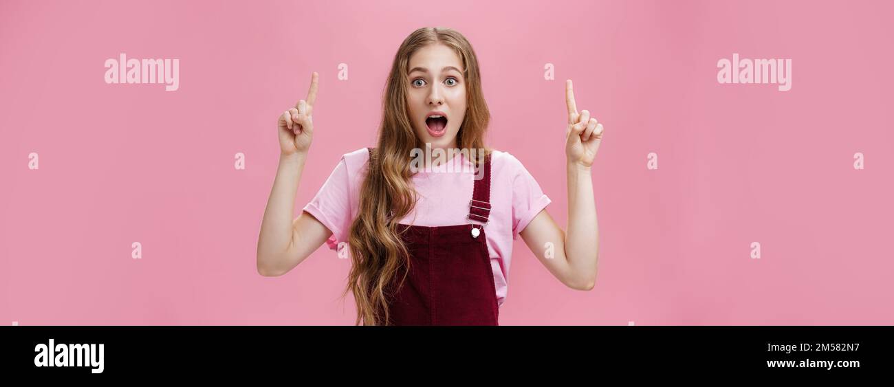 Cute active and charismatic young woman with wavy hair, small scar and ...