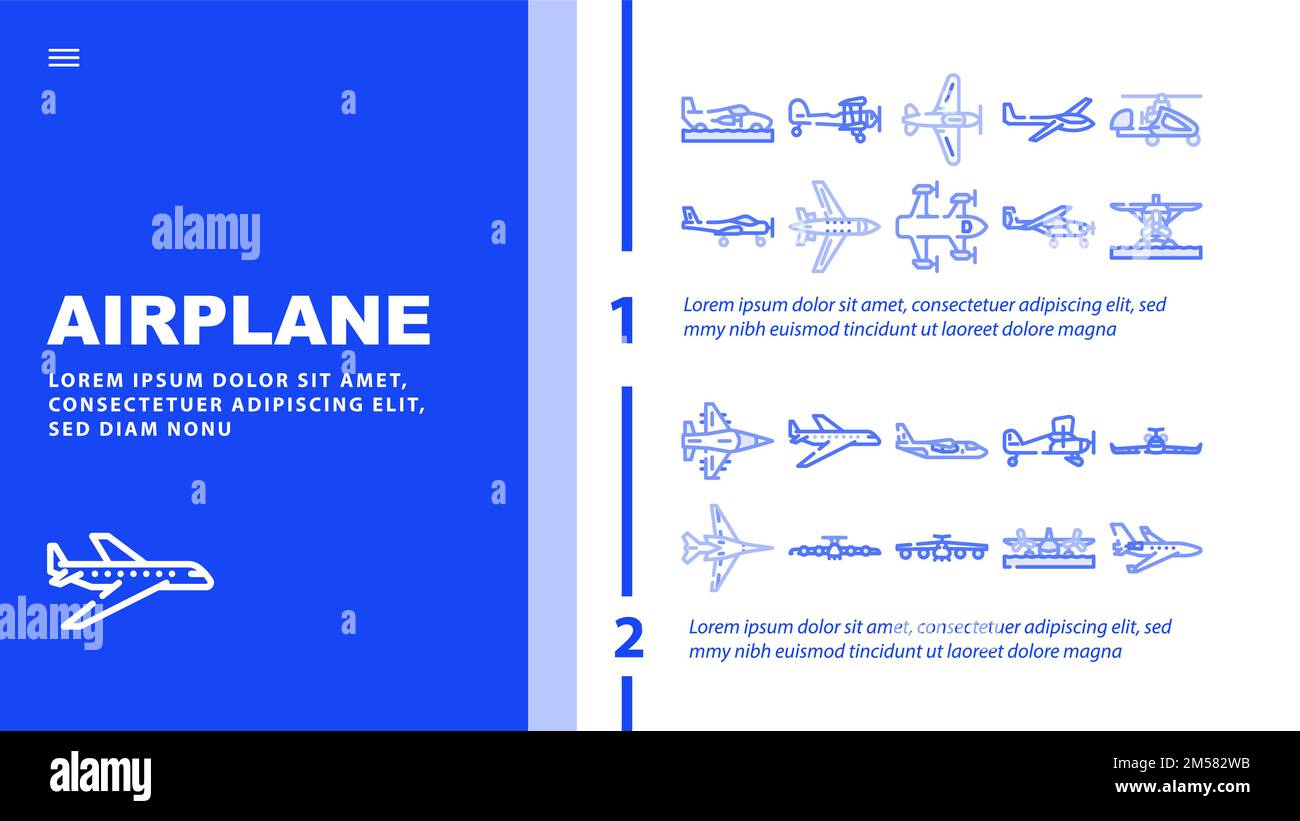 Beautiful plane landing Stock Vector Images - Alamy