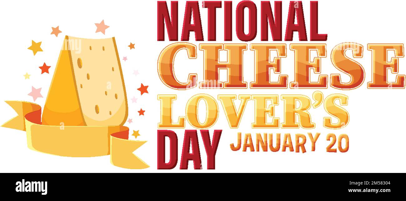 National Cheese Lovers Day Banner Design illustration Stock Vector ...