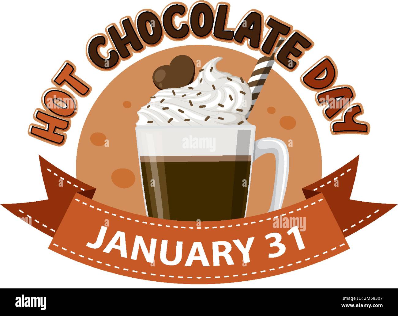 Hot Chocolate Day Banner Design illustration Stock Vector Image & Art ...