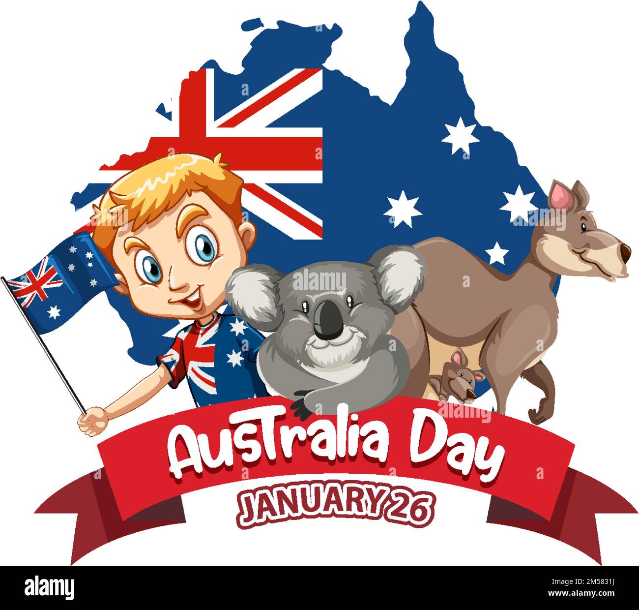Happy Australia Day Banner illustration Stock Vector Image & Art - Alamy