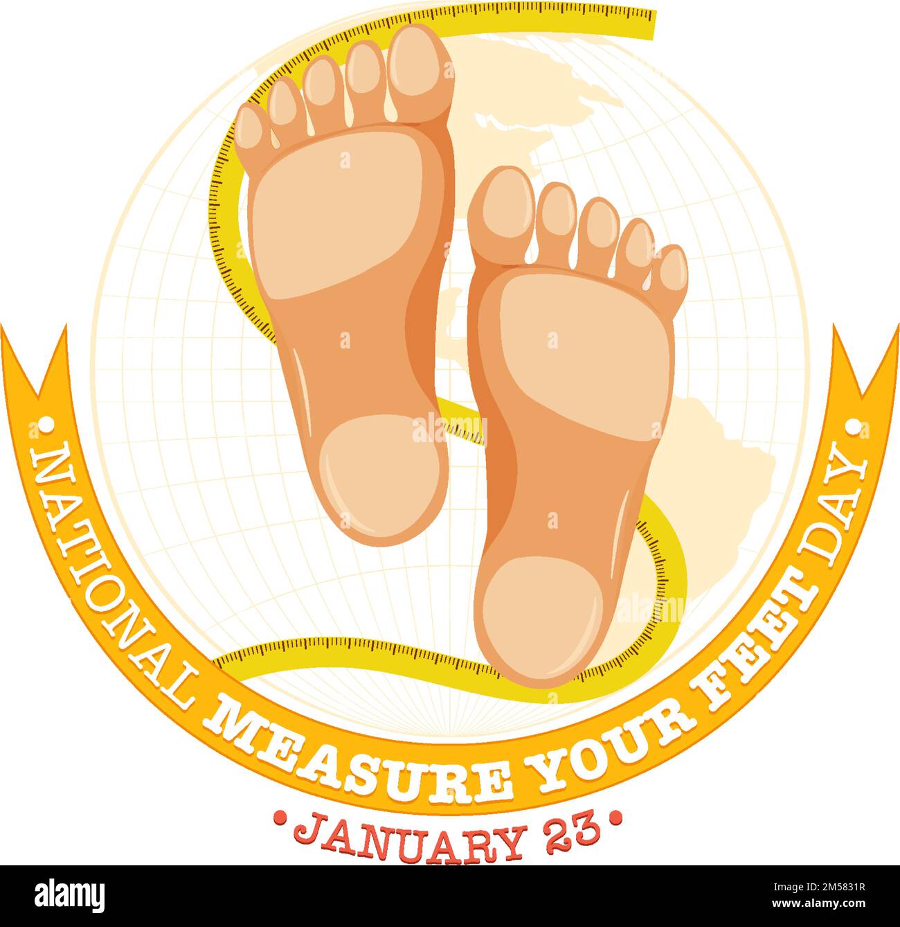 National Measure Your Feet Day Banner Design illustration Stock Vector ...